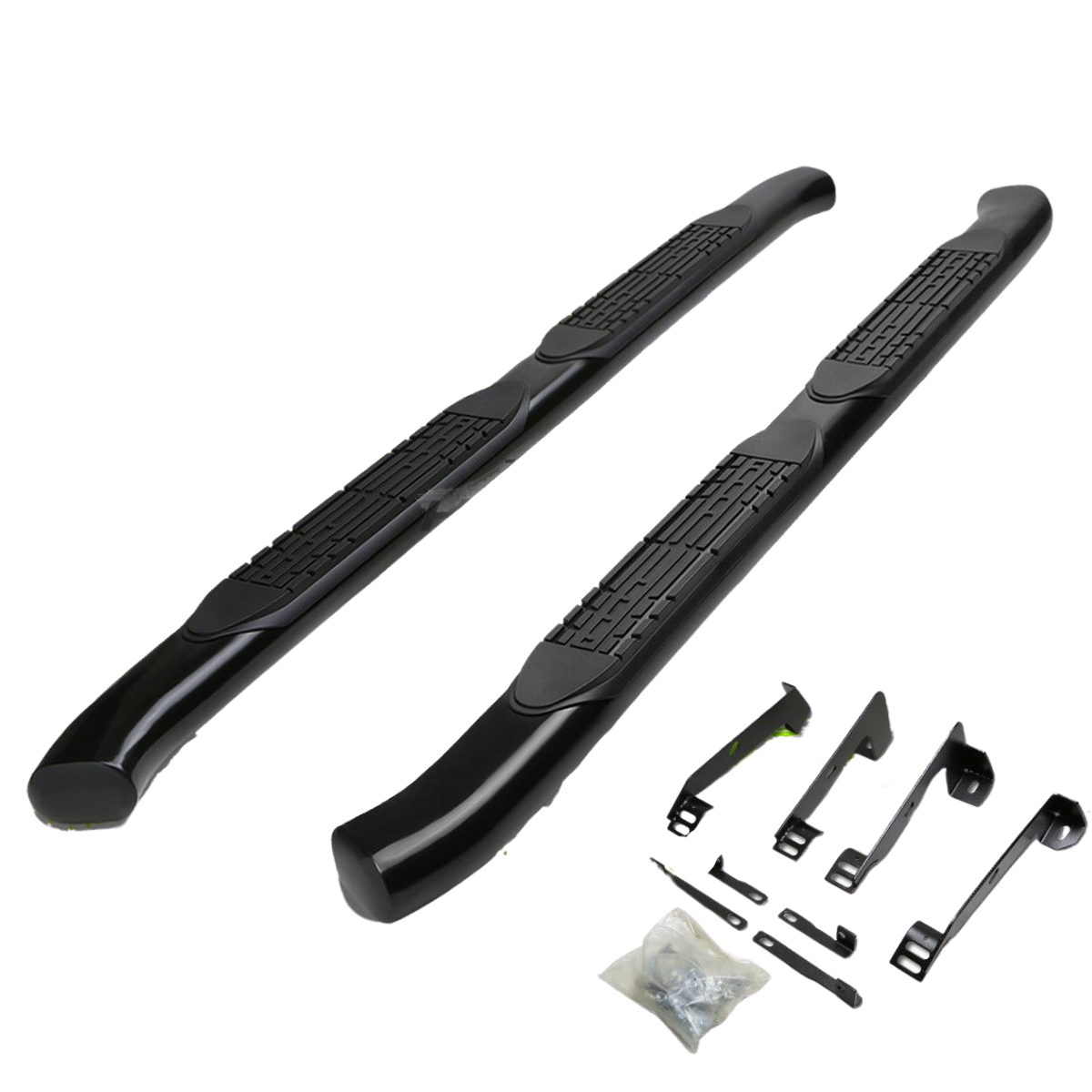 Side steps fits Silverado Sierra curved Oval 5" 2008 - 2018 Extended c ...